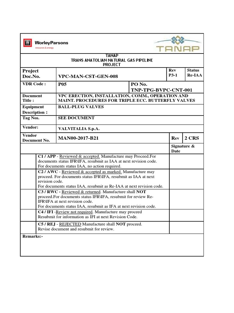 VPC Erection, Installation, Comm., Operation and Maint. Procedures For ...