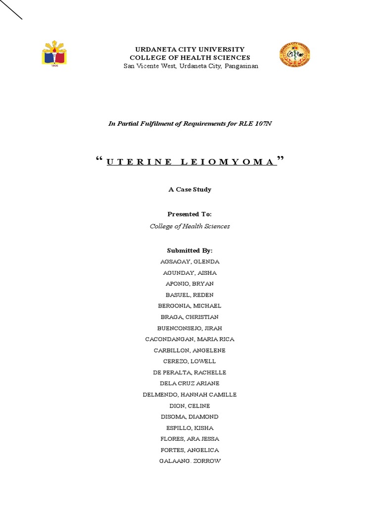 Uterine Myoma Case Study Group A Final | PDF | Ovary | Uterus