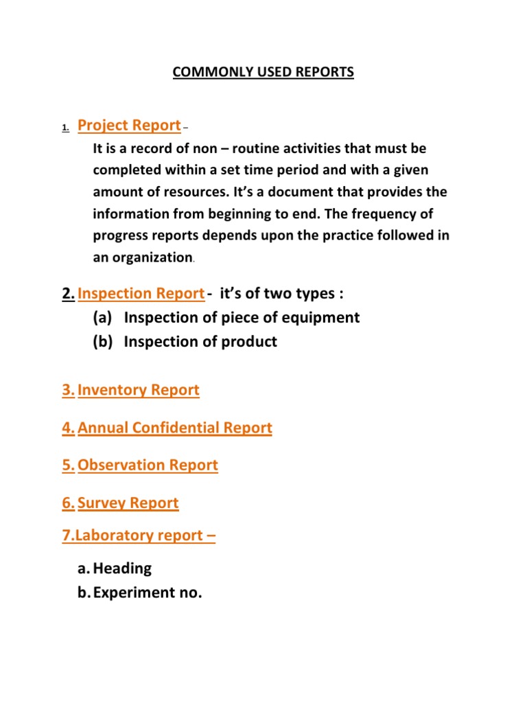 Commonly Used Reports | PDF | Business | Technology & Engineering