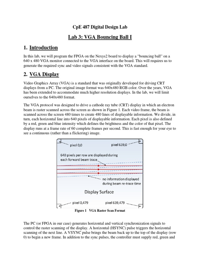 Lab3 VGA | PDF | Rgb Color Model | Computer Monitor