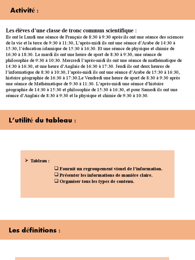 Activit: É: Les Élèves D'une Classe de Tronc Commun Scientifique | PDF