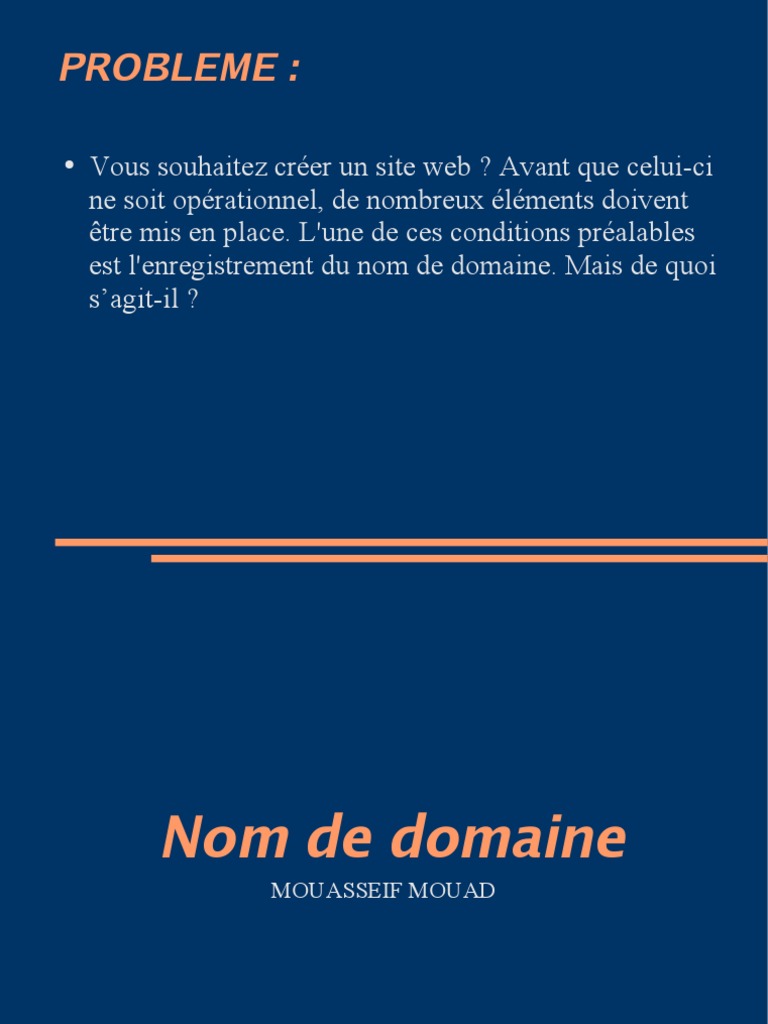 Probleme | PDF | Nom de domaine | Internet
