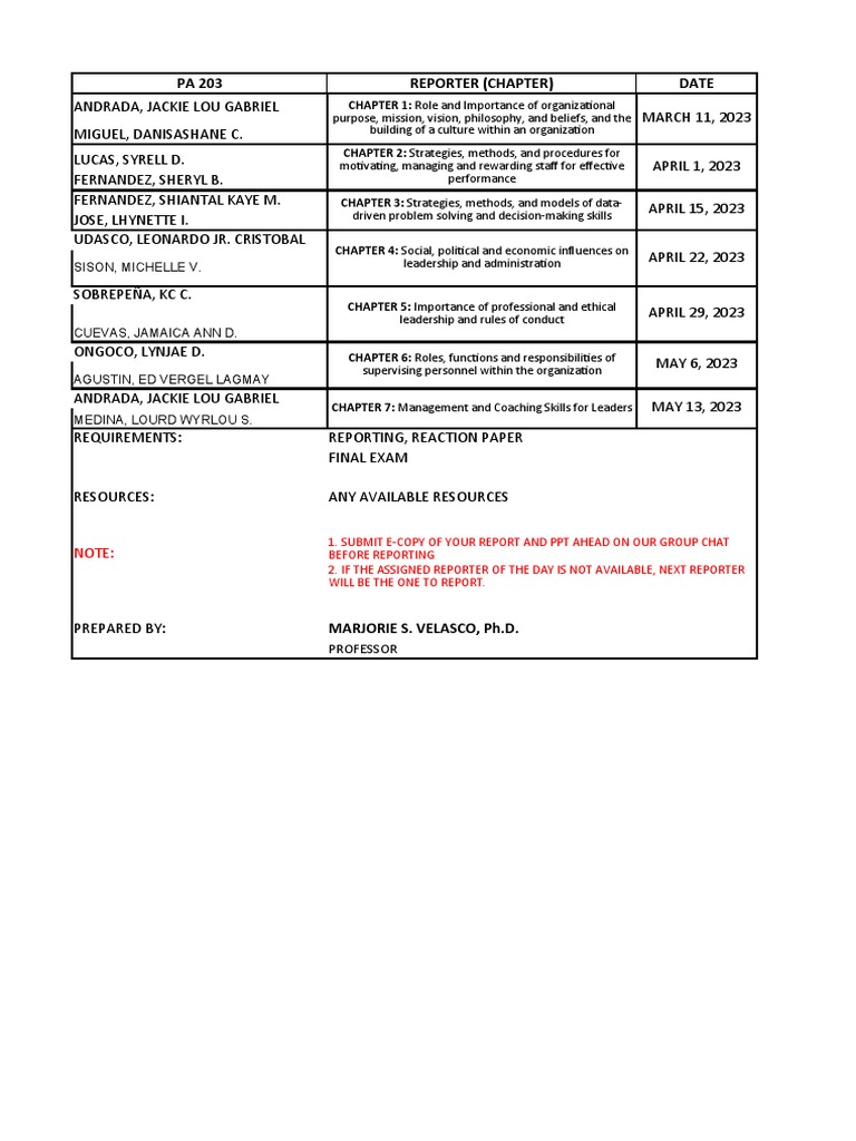 PA 203 Reporting Guidelines | PDF