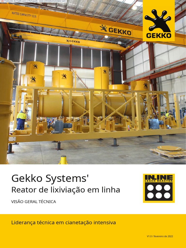 InLine-Leach-Reactor-eBrochure-V8 (1) .En - PT | PDF | Química | Ouro