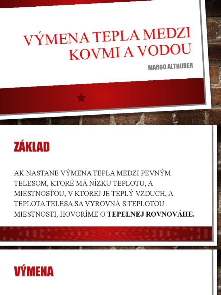 Výmena Tepla Medzi Kovmi A Vodou | PDF