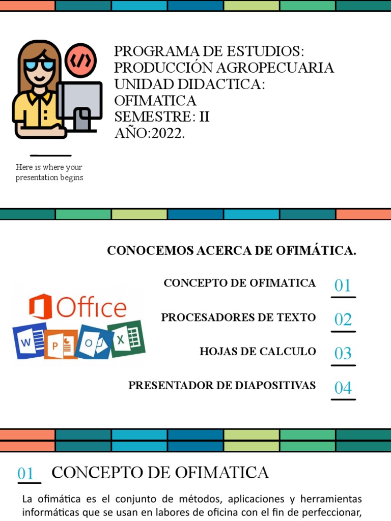 Clase 1 Ofimatica | PDF | Software de la aplicacion | Procesador de textos
