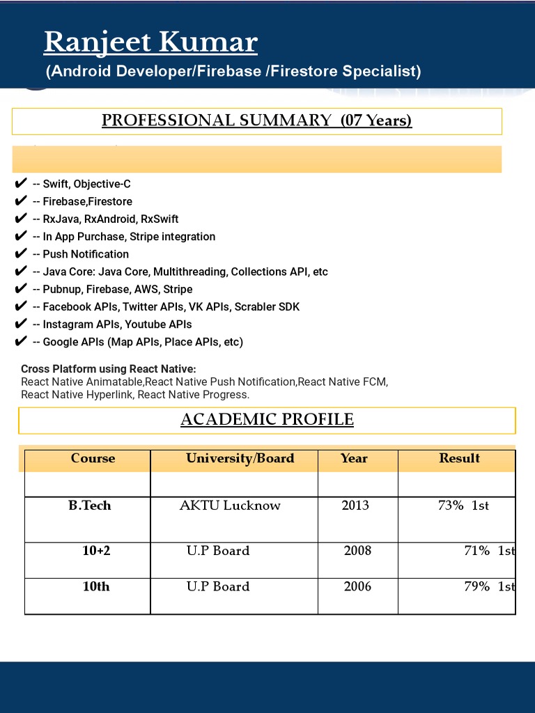Android & Firebase Expert Resume-Akash | PDF | Android (Operating ... Android & Firebase Expert Resume-Akash | PDF | Android (Operating ...