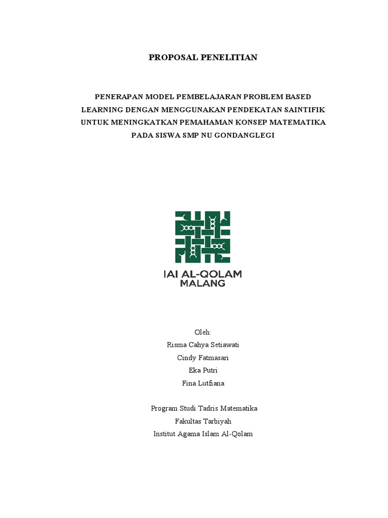 Proposal Matematika | PDF