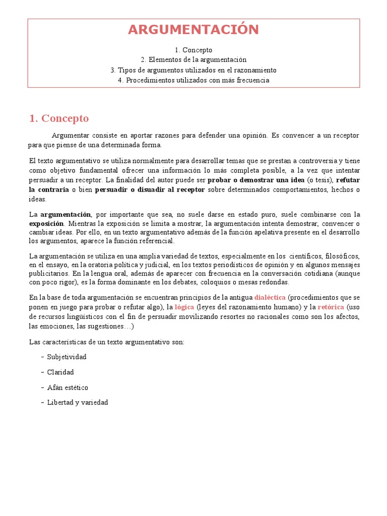 1 Argumentación. Tipos de Argumentos. | PDF | Falacia | Teoría de la ...