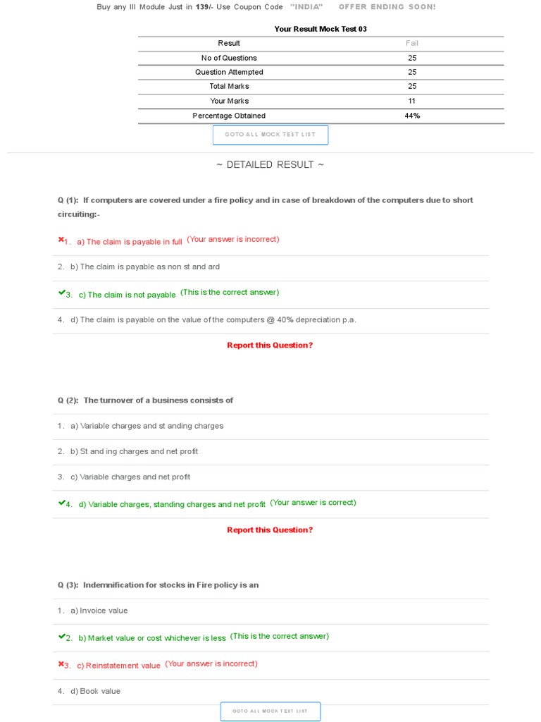 Detailed Result | PDF | Insurance | Property Insurance
