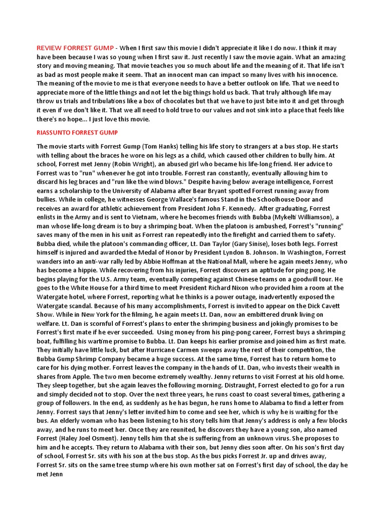 Review Forrest Gump | PDF