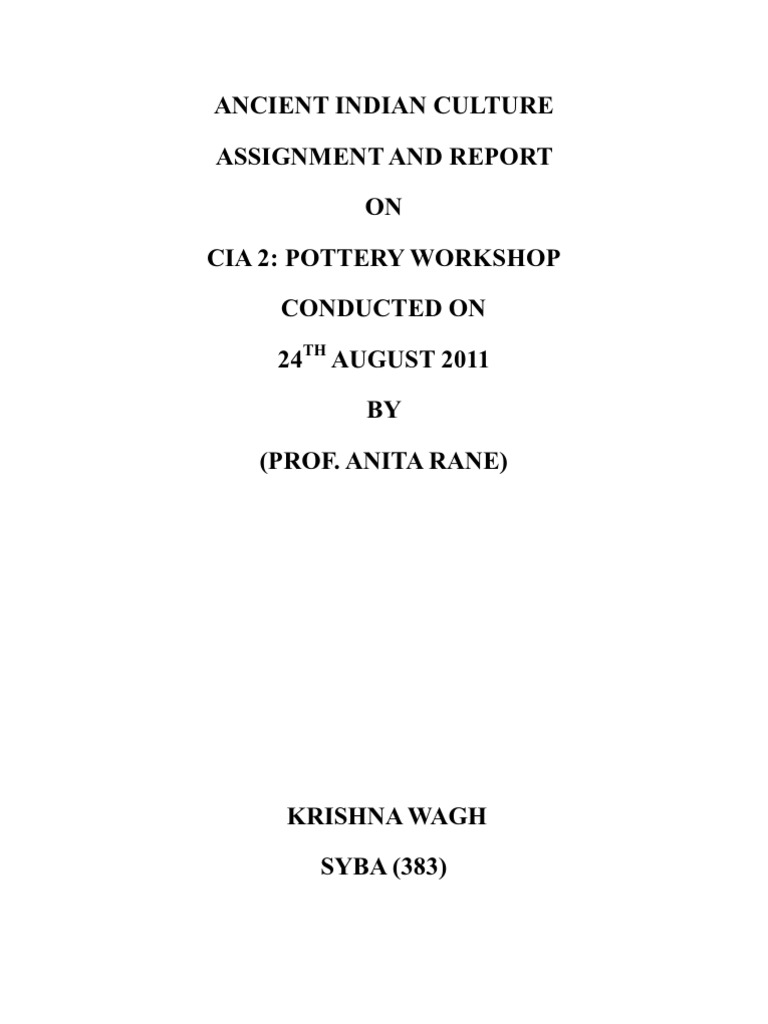 Ancient Indian Culture | PDF | Pottery | Ceramic Art