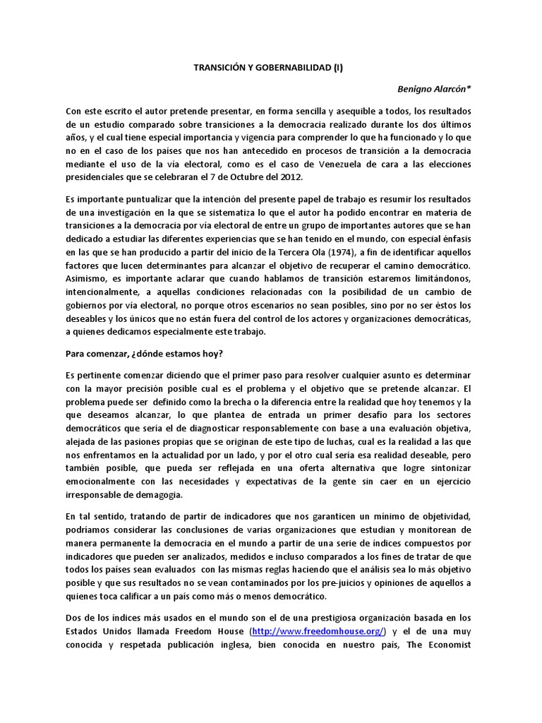 Transiciones Democráticas Electorales | PDF | Democracia | Ideologías políticas