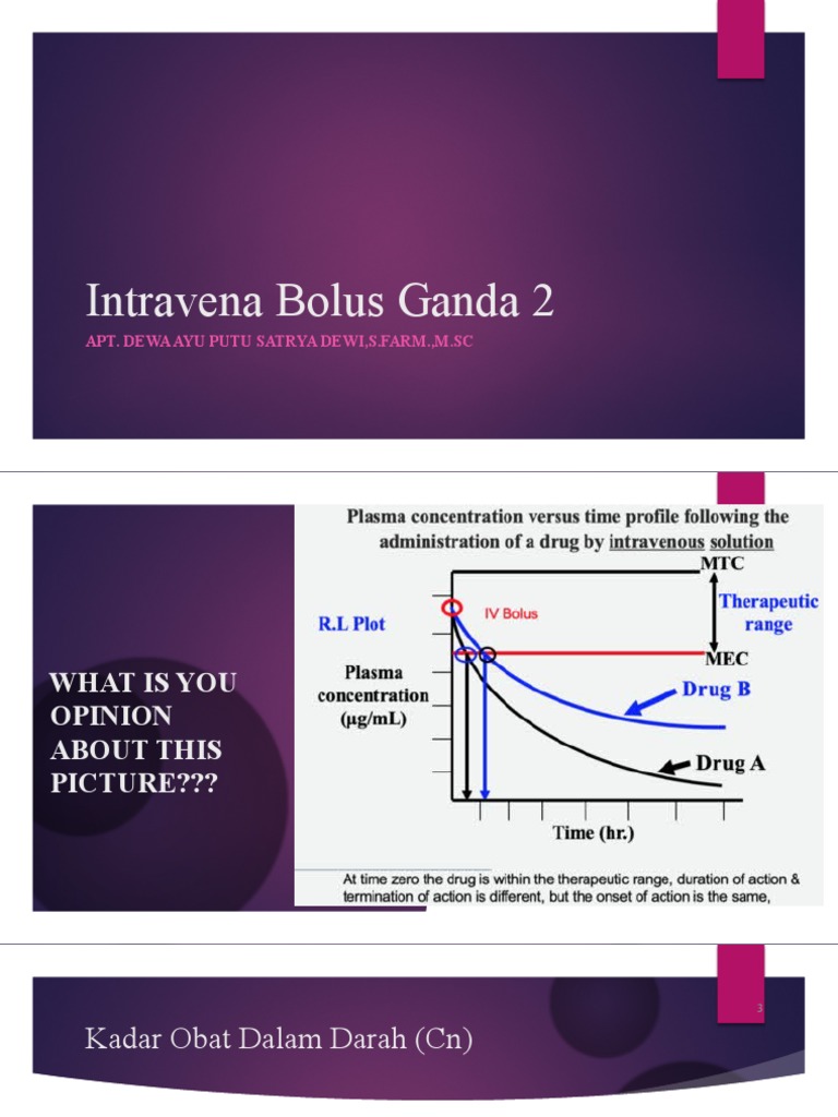 Farmakokinetika Klinik Intravena Bolus Ganda 2 | PDF