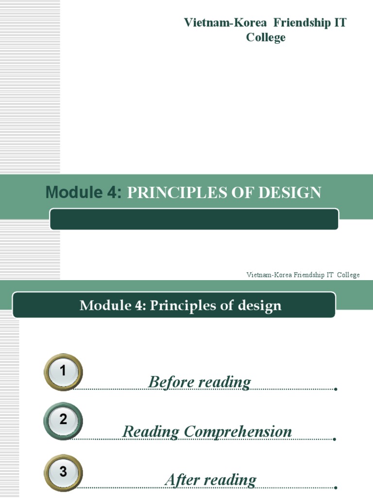 Vietnam-Korea Friendship IT College Module 4: Principles of Design | PDF | Composition (Visual Arts)