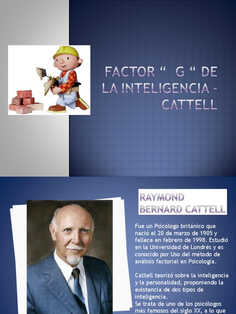 Raymond Cattell: Psicología e Inteligencia | PDF | Inteligencia ...