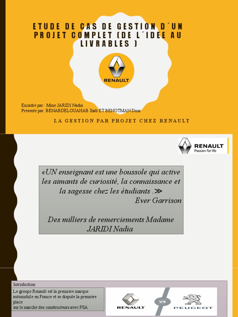 Etude de cas gestion d un projet complet (de l'idée au livrable) | PDF ...