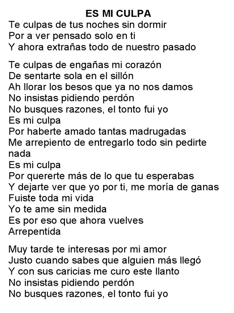 Arrepentimiento y Culpa en el Amor | PDF | Cocina, comidas y vino