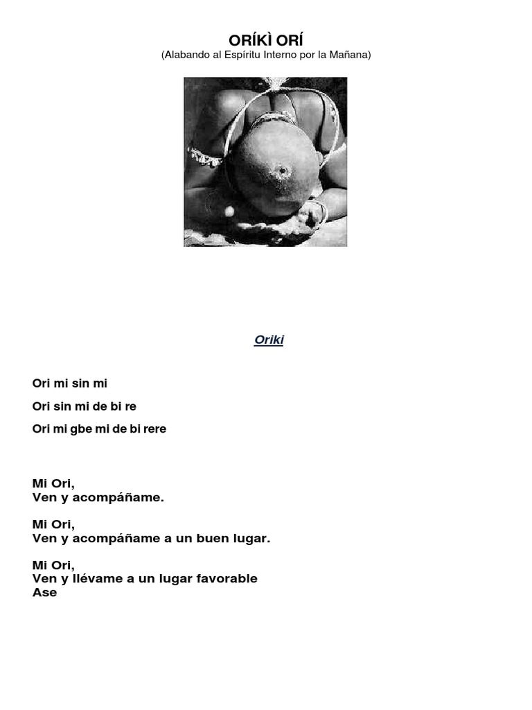 Oriki Orì | PDF | Religión étnica | Santeria