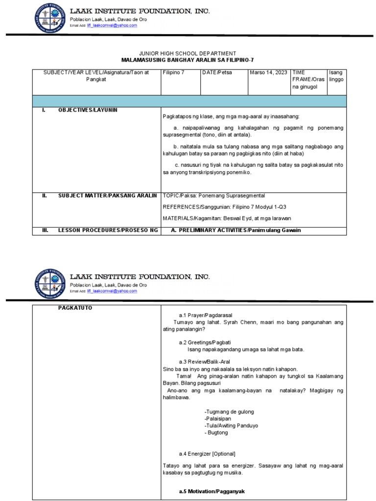 Grade-7 3rd Year B Filipino 3rd Quarter | PDF