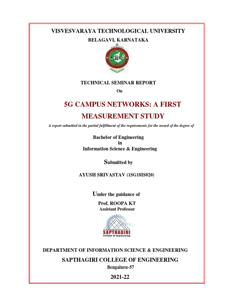 5G Campus Networks A First Measurement Study | PDF | Computer Network | 4 G