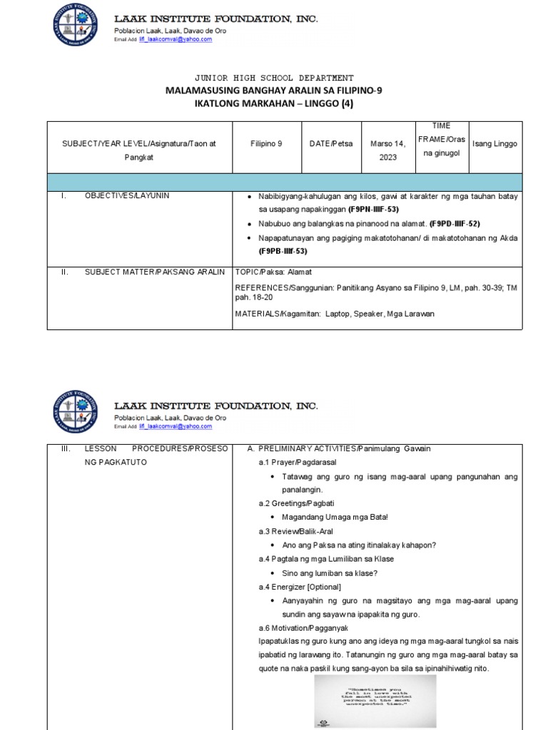 Lesson Plan | PDF
