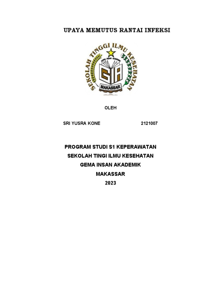 Upaya Memutus Rantai Infeksi | PDF Upaya Memutus Rantai Infeksi | PDF