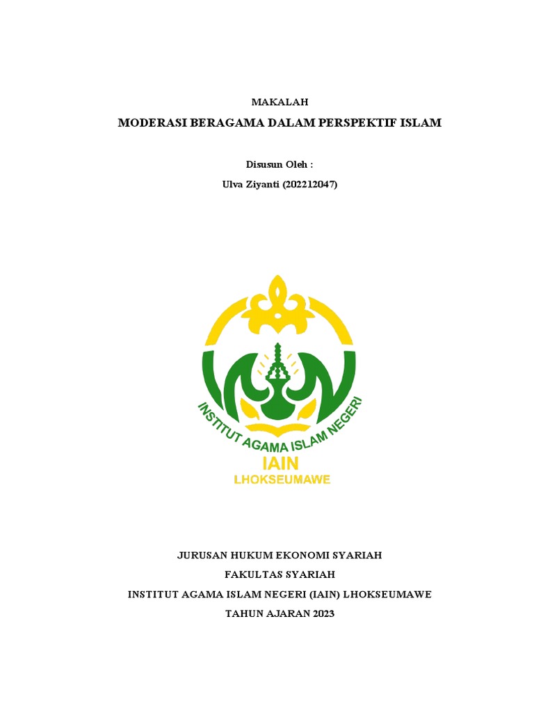 Moderasi Beragama dalam Islam | PDF