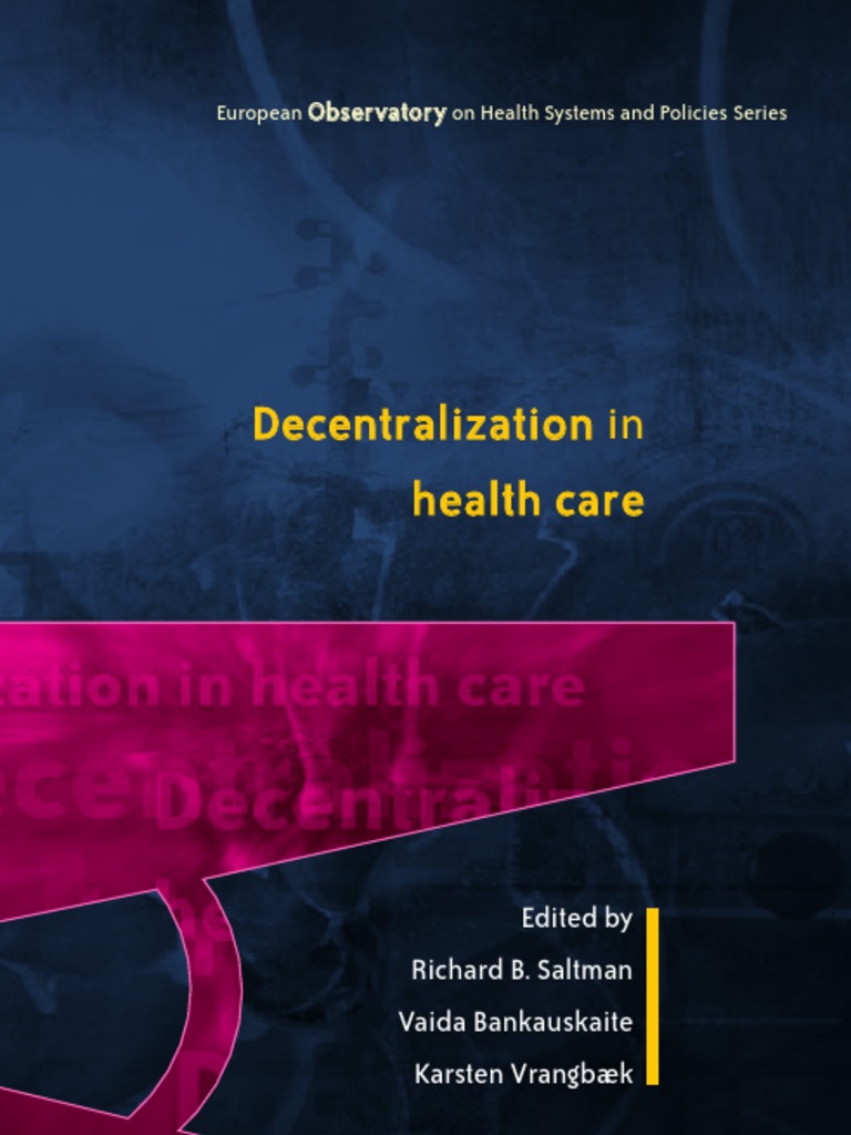 Decentralization in Health Care | PDF | Decentralization | Policy
