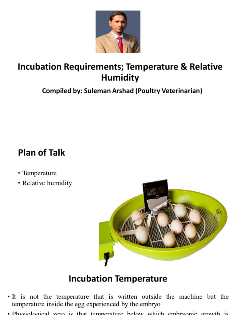 Poultry Incubation: Temp & Humidity Guide | PDF | Humidity | Chicken