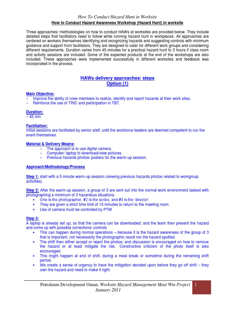 Hazard Hunt | PDF | Hazards | Camera