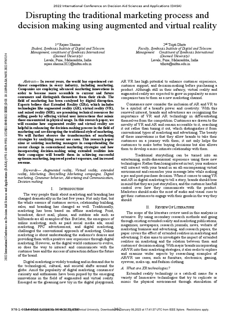 Disrupting The Traditional Marketing Process and Decision Making Using ...