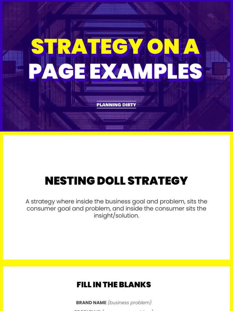 Strategy on a Page Examples | PDF