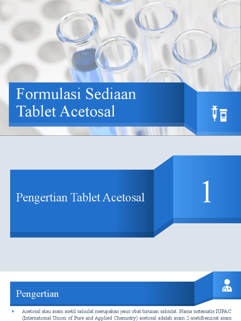 Formulasi Sediaan Tablet Asetosal | PDF