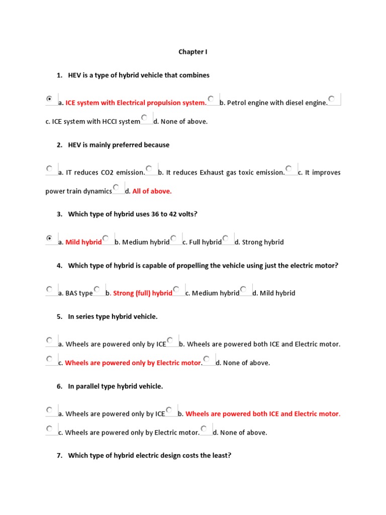 Renewable Energy and Technology Question Bank Chapter 1 | PDF | Hybrid ...