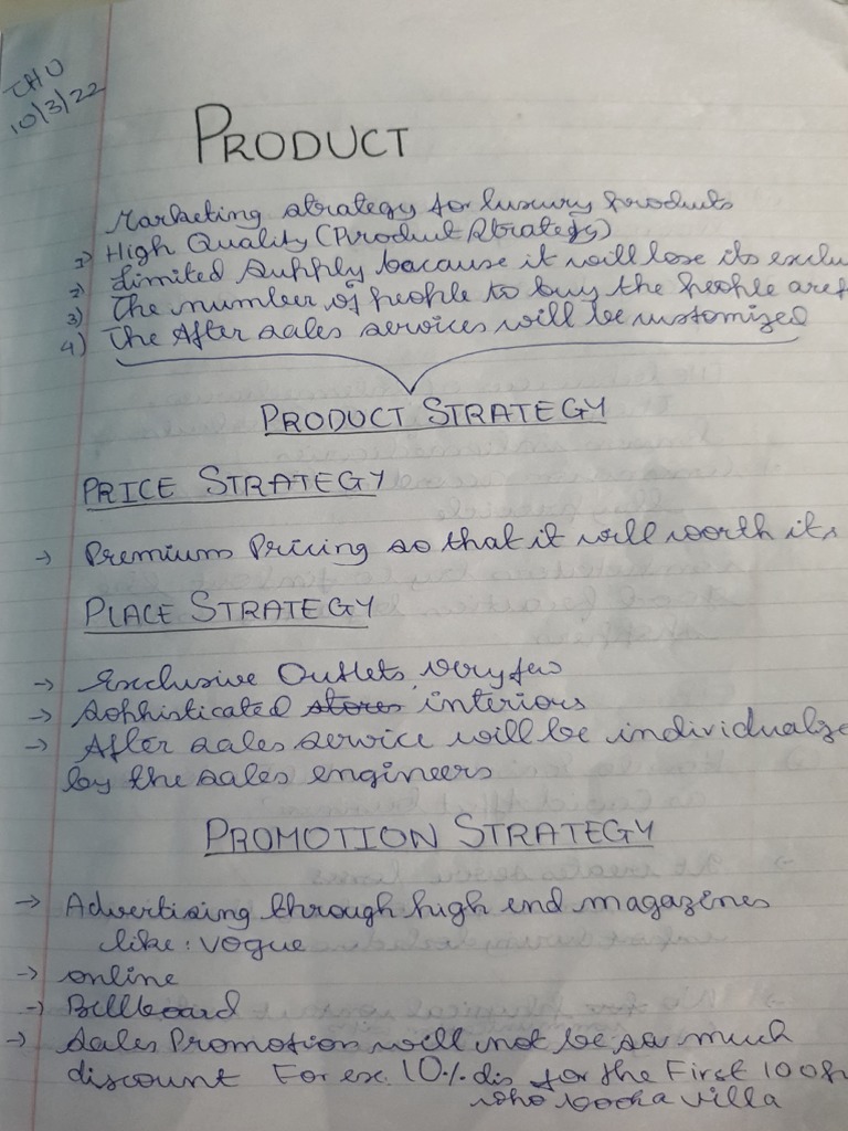 Marketing product mix notes | PDF