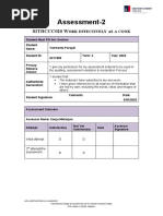 SITHCCC023 - Student Assessment | PDF