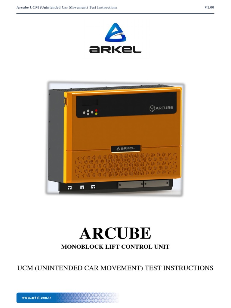 Arcube UCM (Unintended Car Movement) Test Instructions.V100.en | PDF ...