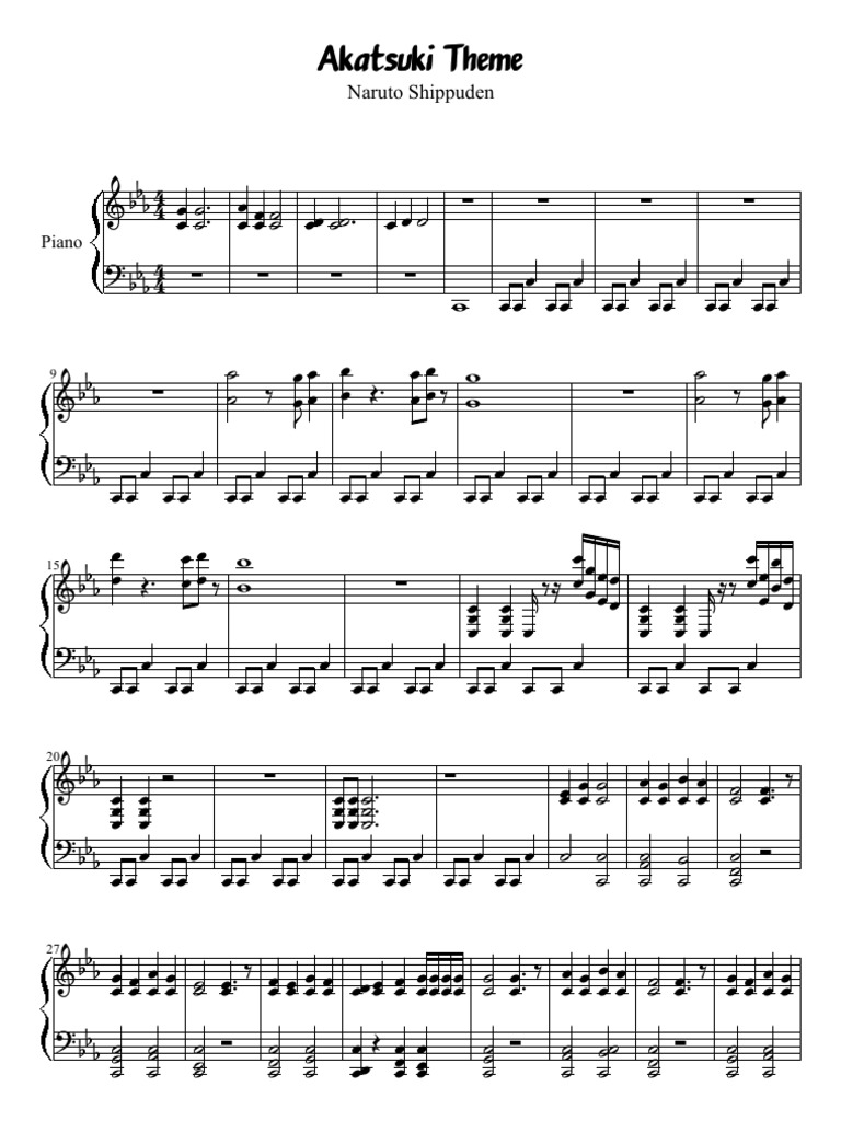 Naruto Shippuuden Akatsuki Theme | PDF