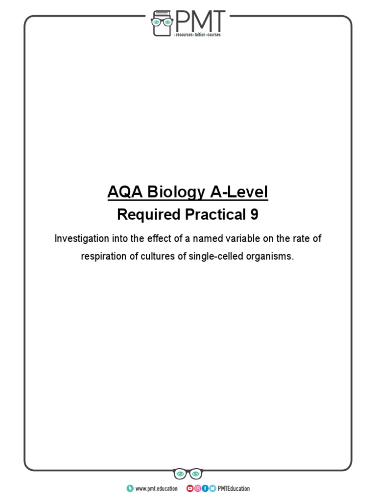 A-Level Biology: Practical 9 on Respiration | PDF | Water | Temperature