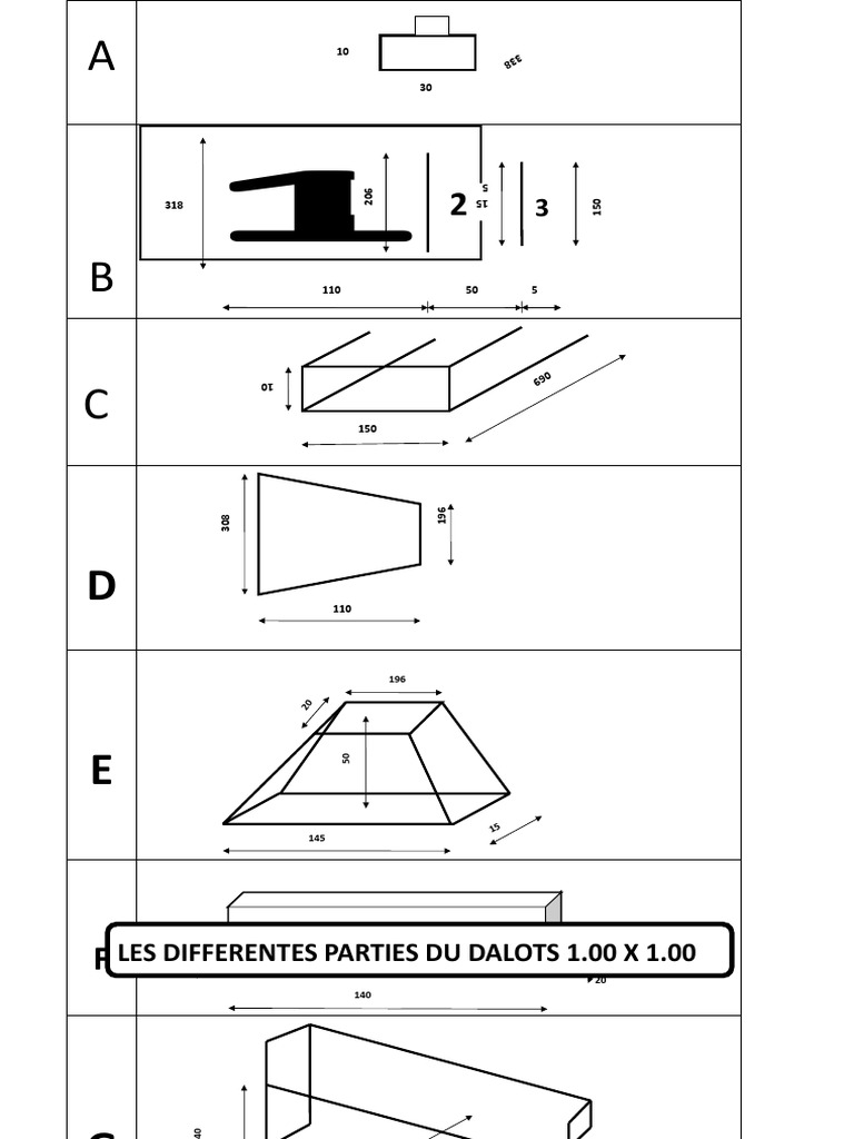 Les Differentes Parties Du Dalot 1.00 X 1.00 | PDF