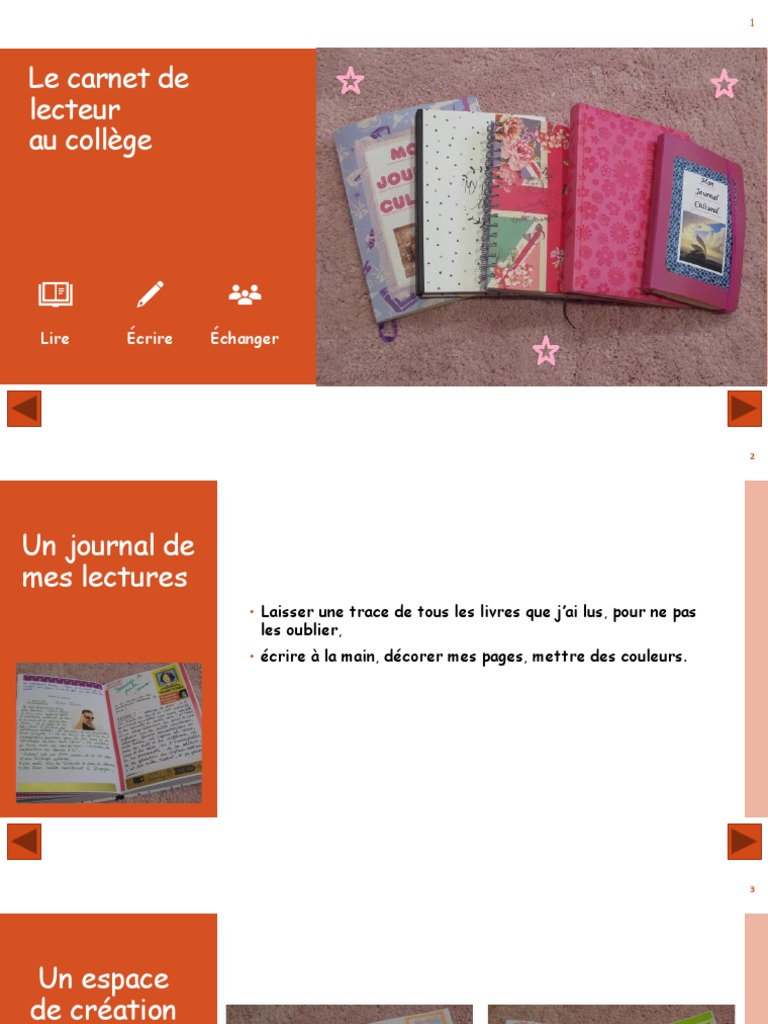 Carnet de lecteur au collège | PDF | Livres | Communication écrite