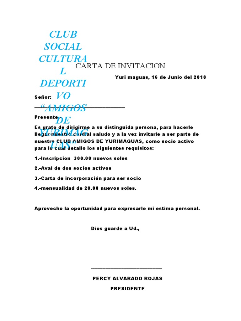 Club Social Cultura L Deporti VO "Amigos DE Yurimag Uas" | PDF ...
