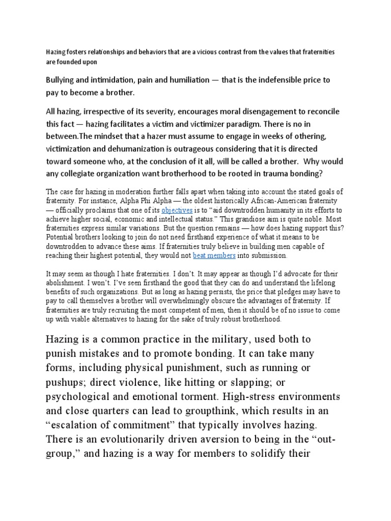 Frats | PDF | Fraternities And Sororities | Violence