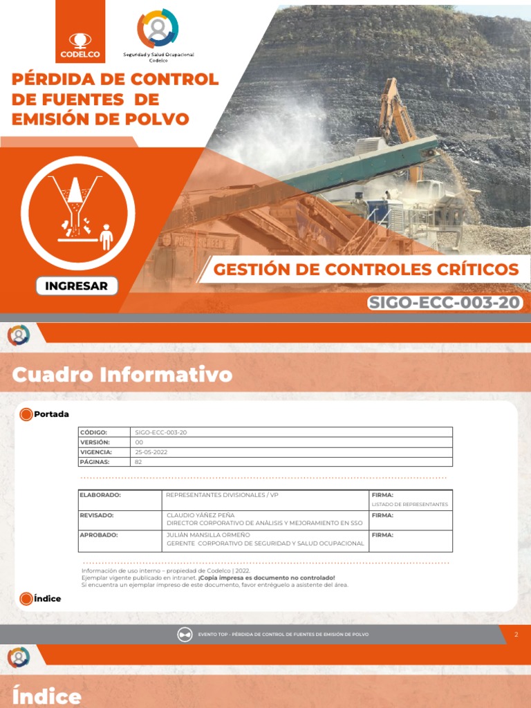 Pérdida de Control de Fuentes de Emisión de Polvo | PDF | Diseño ...