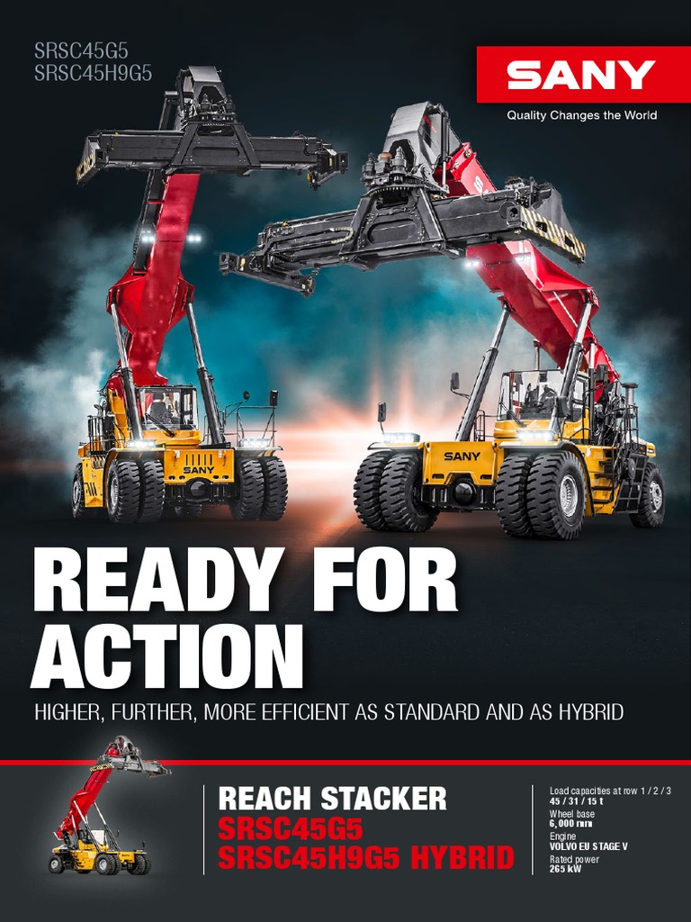 SANY SRSC45G5 Hybrid Reach Stacker | PDF | Hybrid Vehicle | Axle