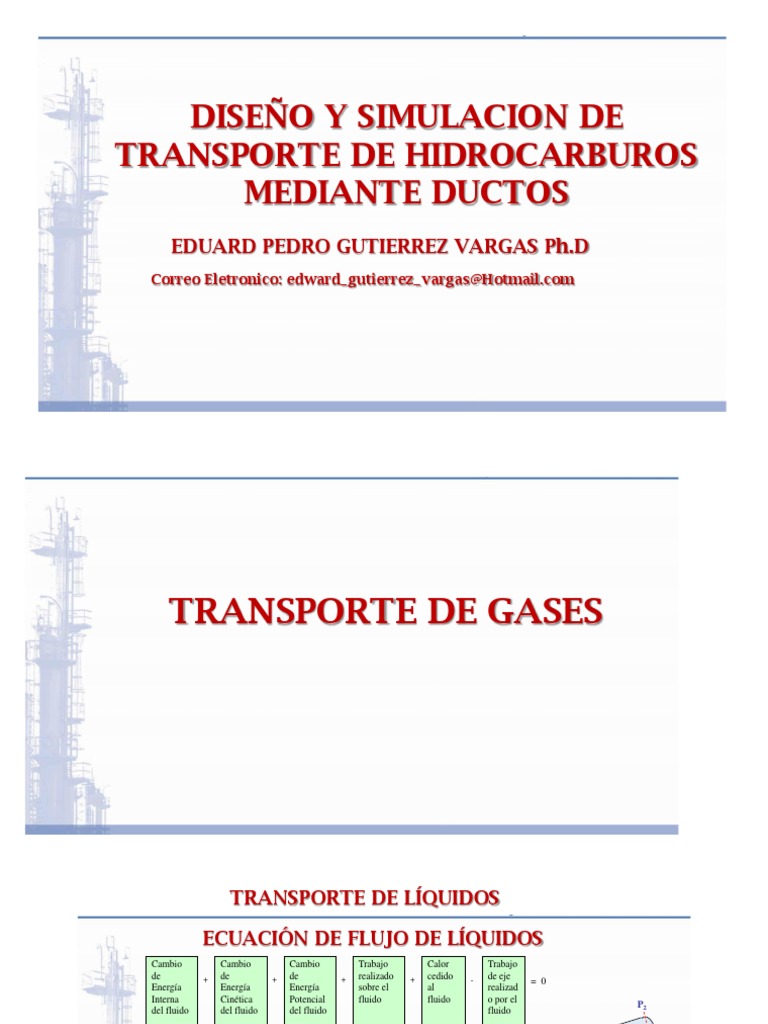 Diseño Y Simulacion de Transporte de Hidrocarburos Mediante Ductos | PDF | Bomba | Presión
