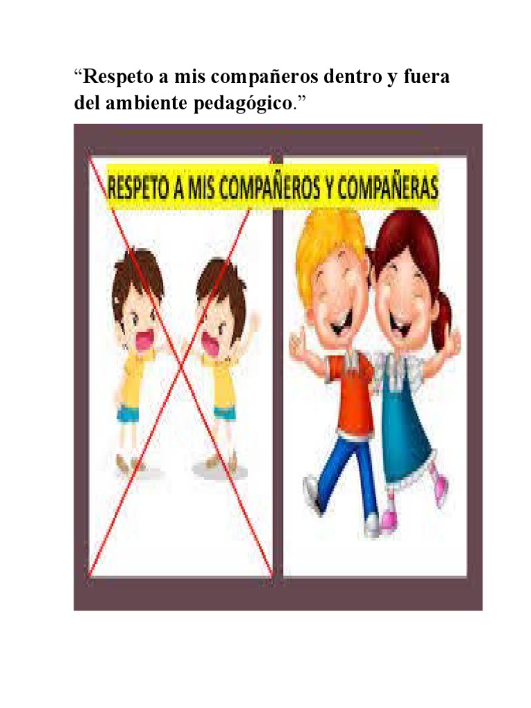 Del Ambiente Pedagógico.": "Respeto A Mis Compañeros Dentro y Fuera | PDF