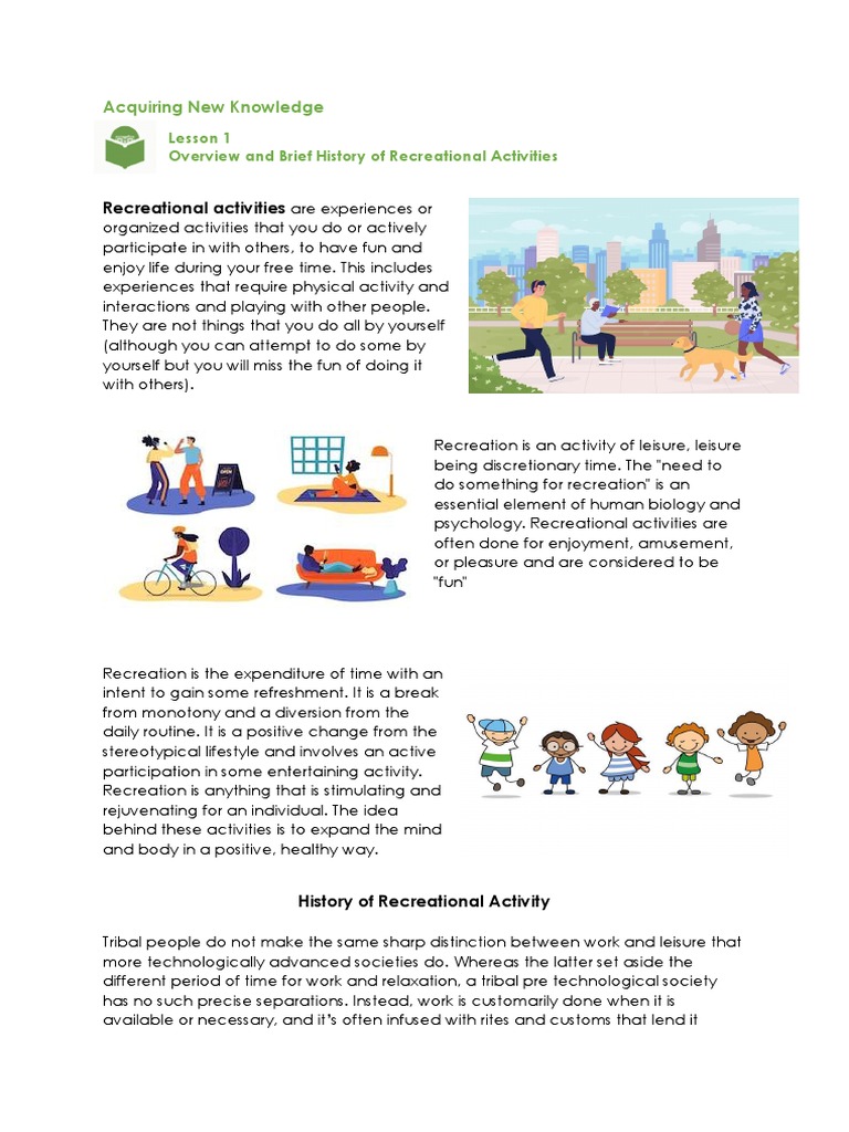 PATHFIT4 Module 1 (Overview and Brief History of Recreational ... PATHFIT4 Module 1 (Overview and Brief History of Recreational ...