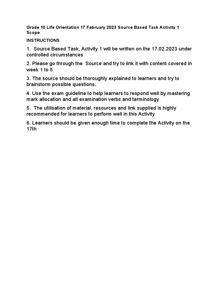 Grade 10 LO Source Based Task Teen Self-Esteem | PDF | Gender | Gender ...